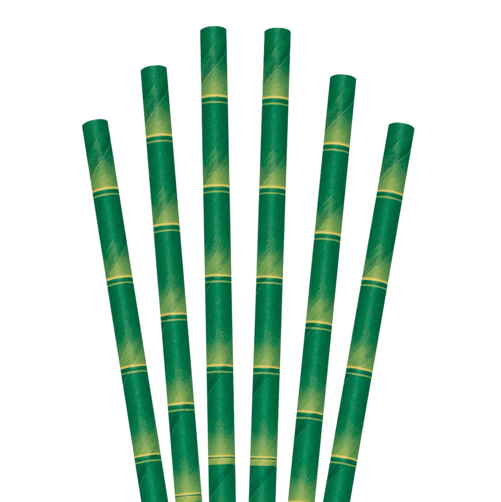 Bulk 5.75" Bamboo Cocktail Paper Straws - 7000 ct. - Napkins.com