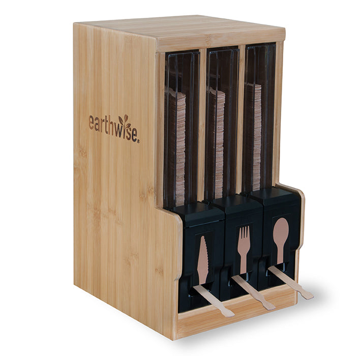 Wholesale Earthwise Wood Cutlery Dispenser System - Napkins.com