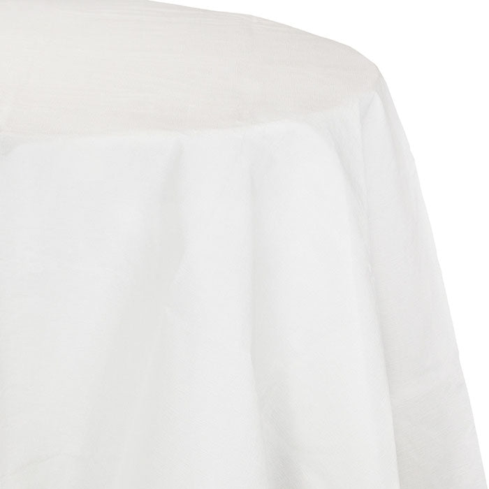 Bulk White Octy-Round Paper Tablecloths - 1 / pkg, 12 pkgs / case ...