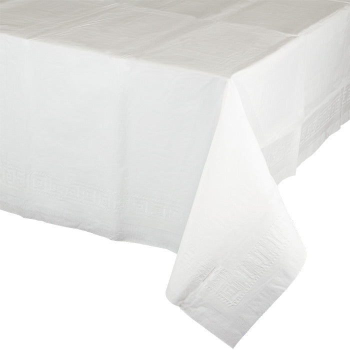 White Paper Tablecloths - 1 / pkg, 6 pkgs / case - Bulk Price – Napkins.com